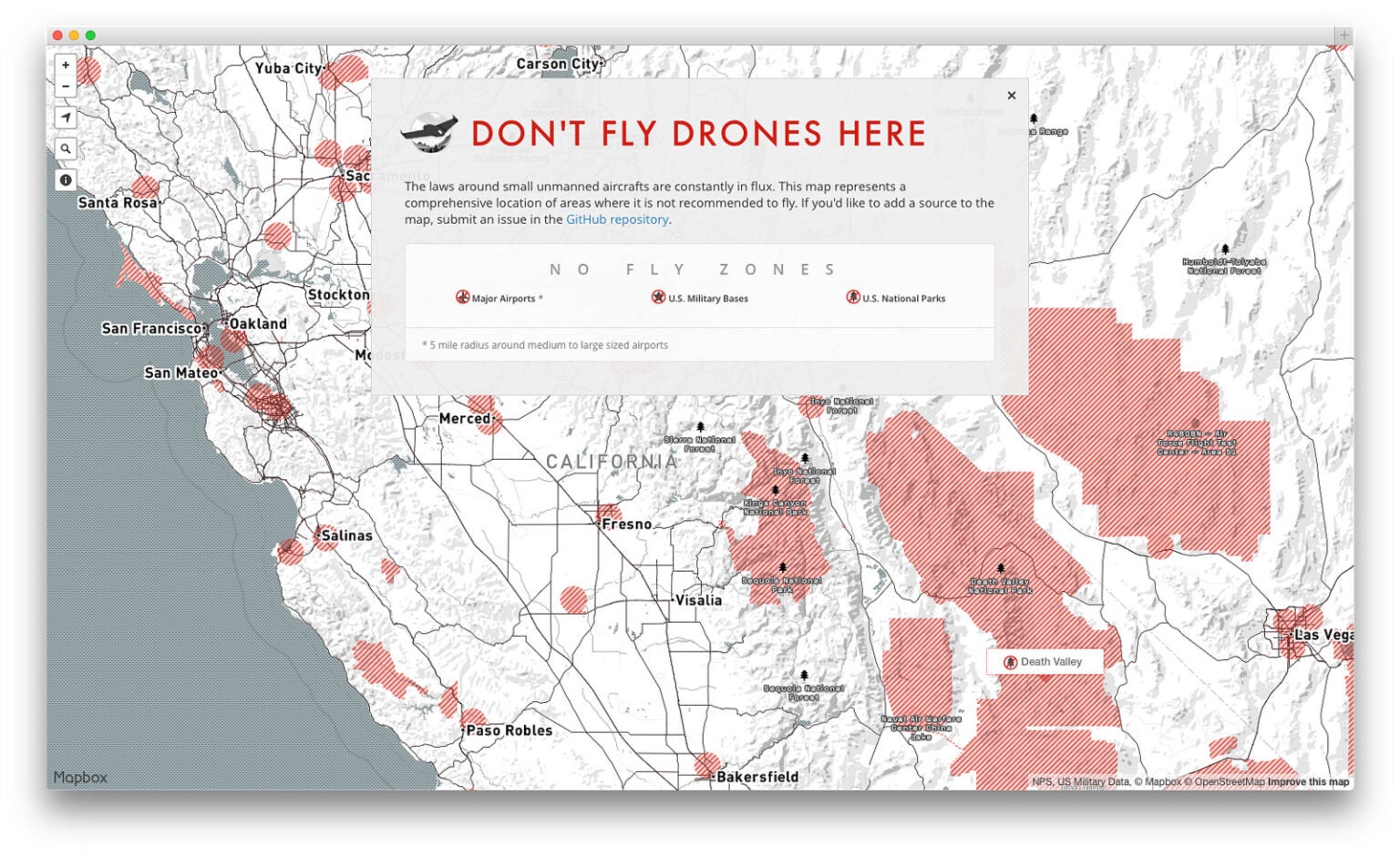 This Map Shows Where You're Not Allowed to Fly Drones in the US