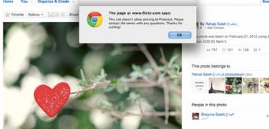 Flickr Blocking Pinterest From Sharing Some Images Due to Copyright