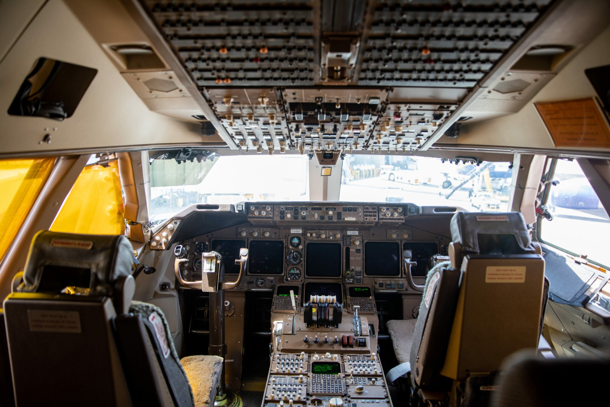 Explore the gauges, levers, and history of a 747's iconic cockpit